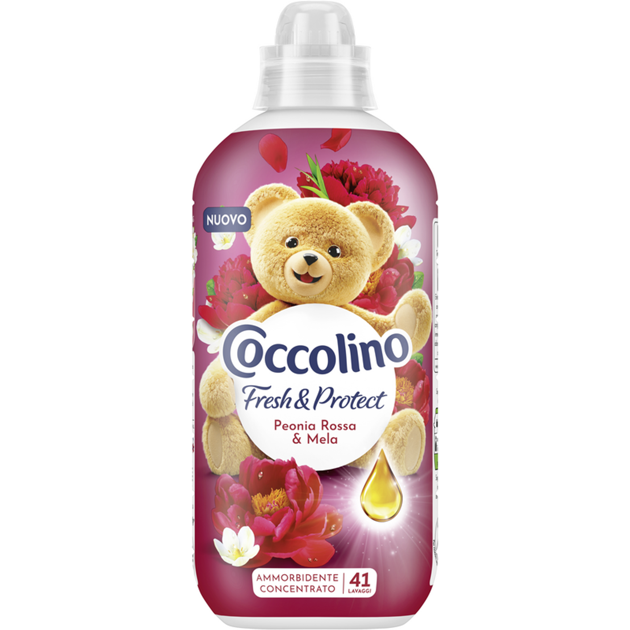 Coccolino - Concentrato Fresh & Protect Peonia Rossa & Mela - 41 Lavag ...
