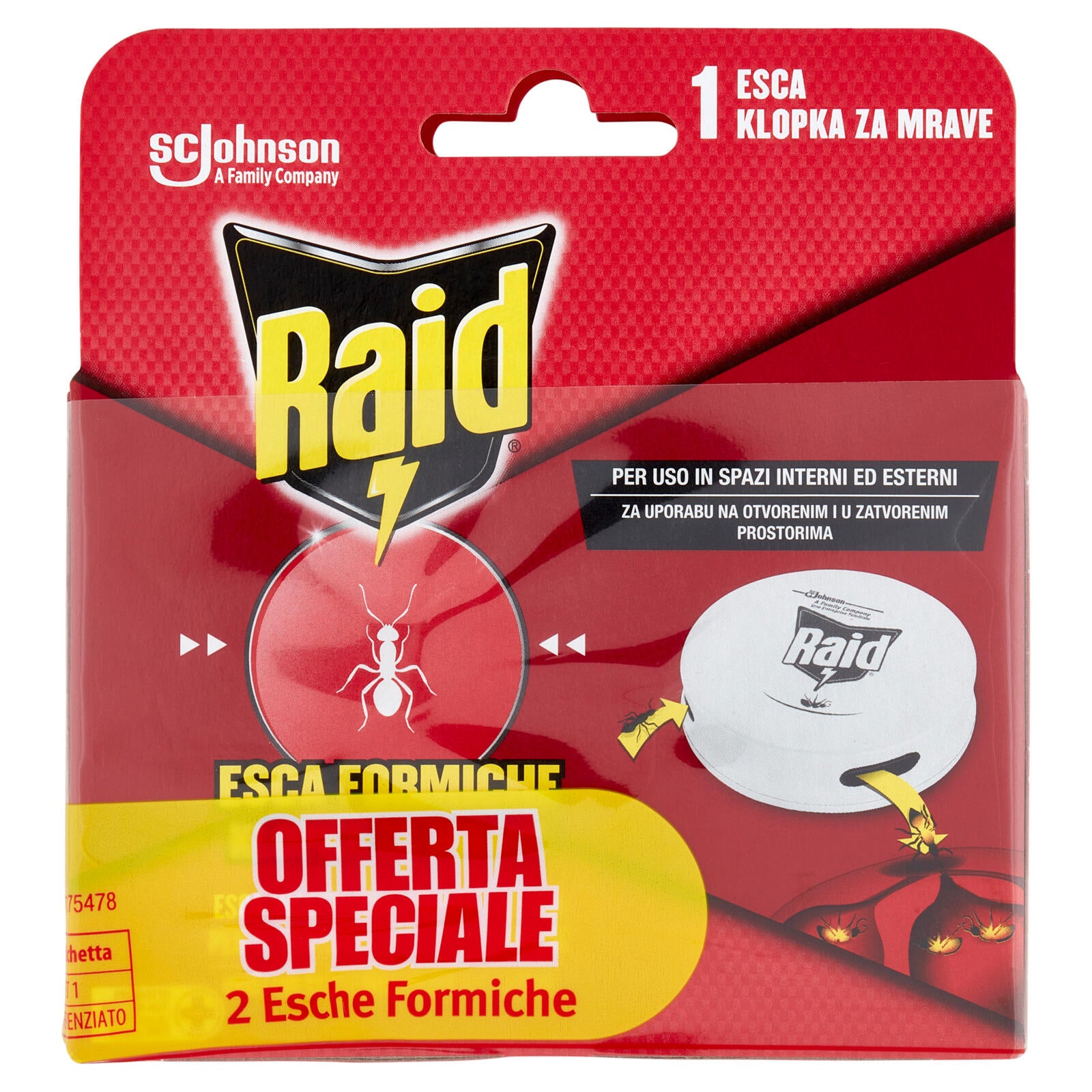Raid Esca Formiche Insetticida Bipacco, Pronta all'Uso in Spazi Intern ...